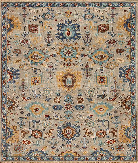 Transitional One-of-a Kind - 162375 Ne-10 Grey-Blue - Samad Rugs