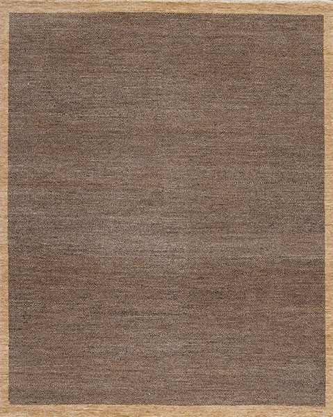 Textures - Herringbone, Black/Camel - Samad Rugs